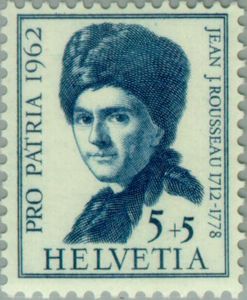 Stamp: Rousseau, Jean-Jaques (1712-78) (Switzerland(Pro Patria 1962) Mi ...