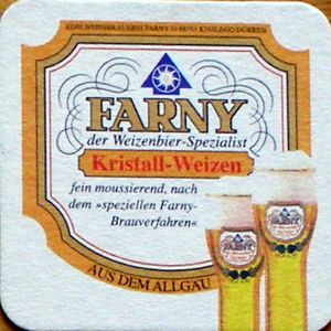 Beer Coaster: Farny (Edelweissbrauerei Farny, Germany, Federal ...