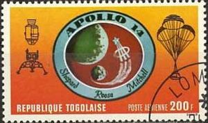 Stamp: Apollo 14 badge (Togo(Apollo XIV) Mi:TG 855,Sn:TG C151,Yt:TG ...