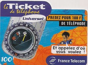 Phonecard: Compass (France Telecom - Le Ticket / CodCarte, France(108 ...