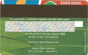 Bank Card: Bbk = (BBK - Caja Bilbao Bizkaia, SpainCol:ES-MC-0152.01