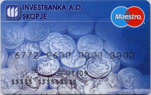 Bankkort: Maestro (Investbanka A.D., Nordmakedonien) Col:MK-MS-0001
