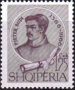 Stamp: Pjetër Budi (1566-1622), writer of early Albanian literature ...