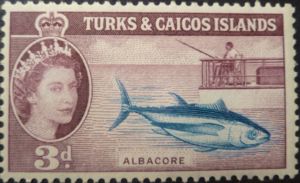 Stamp: Albacore (Thunnus alalunga) (Turks and Caicos Islands) (Local ...