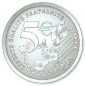 Coin: 5 Euro (France(2002~Today - The Sower) Col:FR-000159,WCC:km1347 🪙