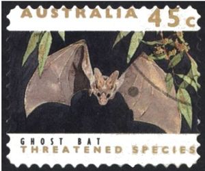 Stamp: Ghost Bat (Macroderma gigas) (Australia(Threatened Species) Mi ...