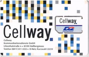 Phonecard: Cellway - D2-mannesmann (Vodafone, Germany, Federal Republic ...