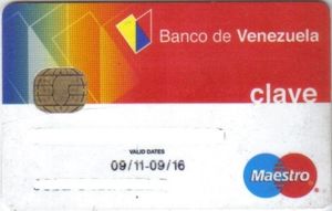 Bank Card: Banco de Venezuela - Clave (Banco De Venezuela, VenezuelaCol ...