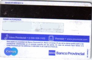 Tarjeta de Banco: BBVA Banco Provincial Adelante (Banco Provincial ...