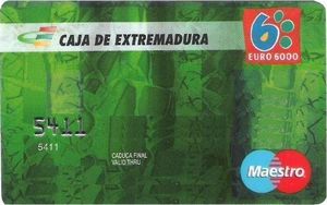 Bank Card: Caja Extremadura (Caja de Extremadura, SpainCol:ES-MS-0050