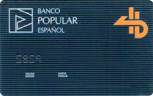 Bank Card: Banco Popular Español (Banco Popular, Spain) Col:ES-4B-0008