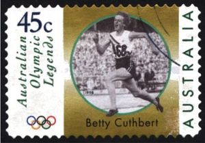 Stamp: Betty Cuthbert Running (Australia(Australian Legends - Olympic ...