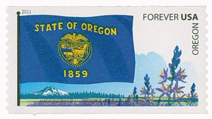 Stamp: Oregon State Flag (United States of America) (Flags of Our ...