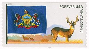 Stamp: Pennsylvania State Flag (United States of America(Flags of Our ...