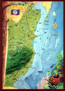 Postcard: Map of Belize (BelizeCol:BZ-000001