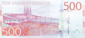 Banknote: 500 Kronor (Sweden(2015-2018 Issue) Wor:P-73b.3