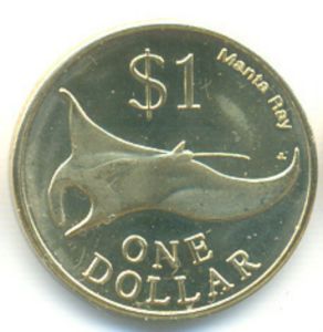Coin: 1 Dollar (Manta Ray) (Fantasy Issues(Micronesia, Federated States ...