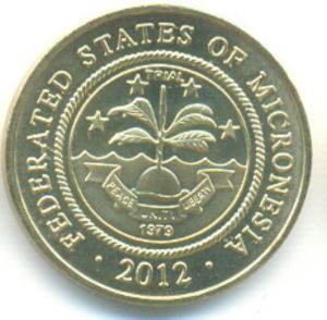 Coin: 1 Dollar (Manta Ray) (Fantasy Issues(Micronesia, Federated States ...