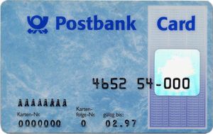 Bank Card: Postbank - Card (Postbank, Germany, Federal RepublicCol:DE ...