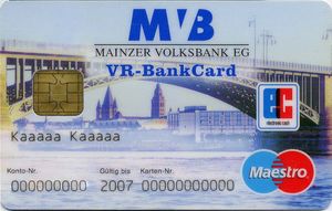 Cartões de bancos: MVB - VR-BankCard (Mainzer Volksbank EG, AlemanhaCol ...
