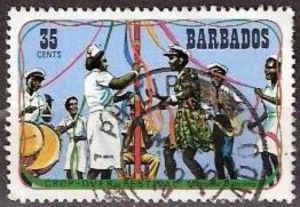 Stamp: Maypole Dancing (Barbados(Harvest Festival) Mi:BB 395,Sn:BB 426 ...