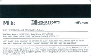 Casino Card: M Life Sapphire - MGM Resorts (Las Vegas, United States of ...