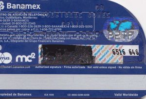 Tarjeta de Banco: B-Smart (Banamex, MéxicoCol:MX-MC-0029.01
