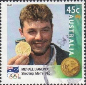 Stamp: Michael Diamond Trap Shooting, digital (Australia(Summer Olympic ...