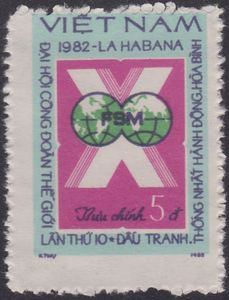 Stamp: FSM emblem (Vietnam(World Trade Union Congress) Mi:VN 1201,Sn:VN ...
