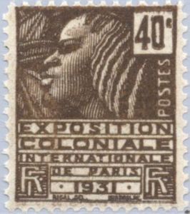 Stamp: Woman of the Fachi Tribe (France(International Colonial ...