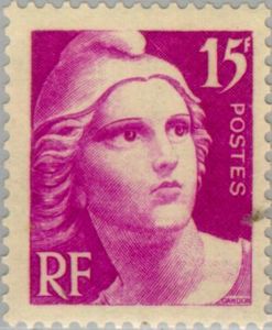 Sello: Marianne type Gandon (Francia(Marianne) Yt:FR 727,Mi:FR 700,Sn ...