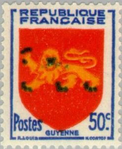 Stamp: Guyenne (France(Coat of Arms) Yt:FR 835,Mi:FR 847,Sn:FR 617,Sg ...