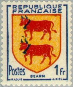 Stamp: Provincial Arms- Bearn (France(Coat of Arms) Yt:FR 901,Mi:FR 919 ...
