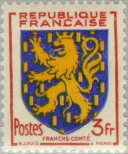Stamp: Provincial Arms- Franche-Comte (France(Coat of Arms) Yt:FR 903 ...