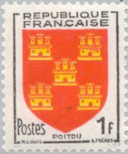 Stamp: Poitou (France(Coat of Arms) Yt:FR 952,Mi:FR 974,Sn:FR 697,Sg:FR ...
