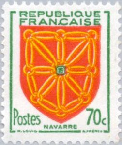 Stamp: Provincial Arms- Navarre (France(Coat of Arms) Yt:FR 1000,Mi:FR ...