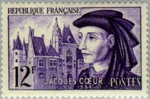 Stamp: Jacques Cœur (1395-1456) (France(Famous people) Yt:FR 1034,Mi:FR ...