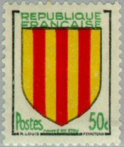 Stamp: Comte of Foix (France(Coat of Arms) Yt:FR 1044,Mi:FR 1072,Sn:FR ...