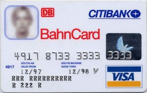 Bankkarte: DB - BahnCard (Citibank, Deutschland, BundesrepublikCol:DE ...