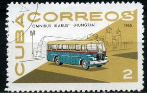 Stamp: Omnibus Ikarus (Cuba(Mode of transport) Mi:CU 1121,Sn:CU 1058,Yt ...