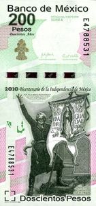 Banknote: 200 Pesos (Mexico(2007-2008 Commemorative Issues) Wor:P-129e