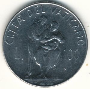 Coin: 100 Lire (Family Unit) (Vatican City(1978~2001 - 264th Pope John ...