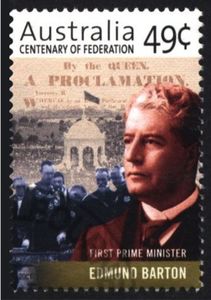 Stamp: Edmund Barton (first Federal Prime Minister) (Australia ...
