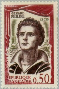 Stamp: Gerard Philipe (1922-1959) in the Role of El Cid (France(French ...