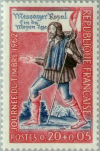 Stamp: Royal messenger from the late Middle Ages (France(Stamp Day) Yt ...