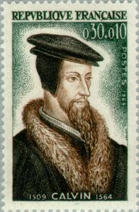 Stamp: John Calvin (1509-1564) (France(Famous people) Yt:FR 1420,Mi:FR ...