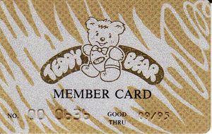 البطاقات الفنية: Teddy Bear - Member Card (Games Centers, Amusement ...
