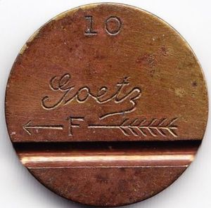 Ficha: Goetz Chicago USA F Telephone Token (Estados Unidos de América ...