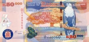 Banknote: 50,000 Kwacha (Zambia(2003-2012 Issue) Wor:P-48h