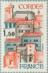 Stamp: Cordes (France(Tourism) Yt:FR 2081,Mi:FR 2201,Sn:FR 1703,Sg:FR ...